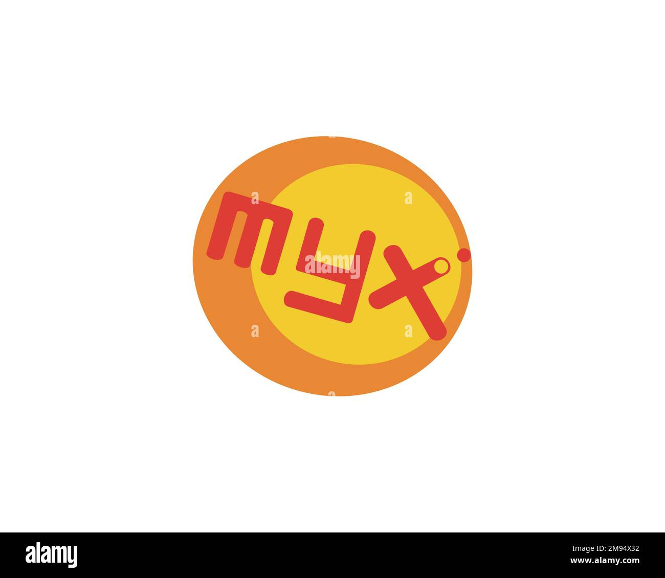 Myx, rotated logo, white background B Stock Photo - Alamy