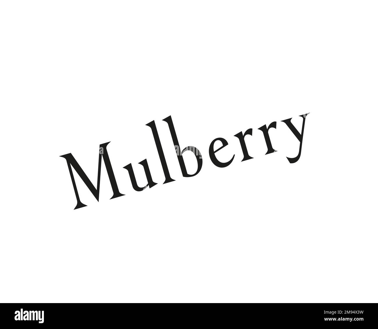 Mulberry company, rotated logo, white background Stock Photo - Alamy