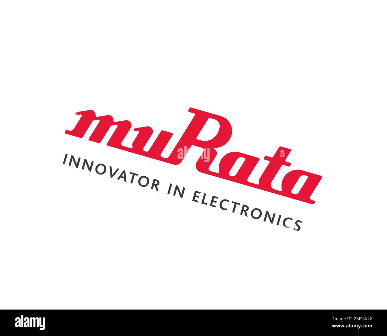 Murata Manufacturing, Rotated Logo, White Background B Stock Photo - Alamy