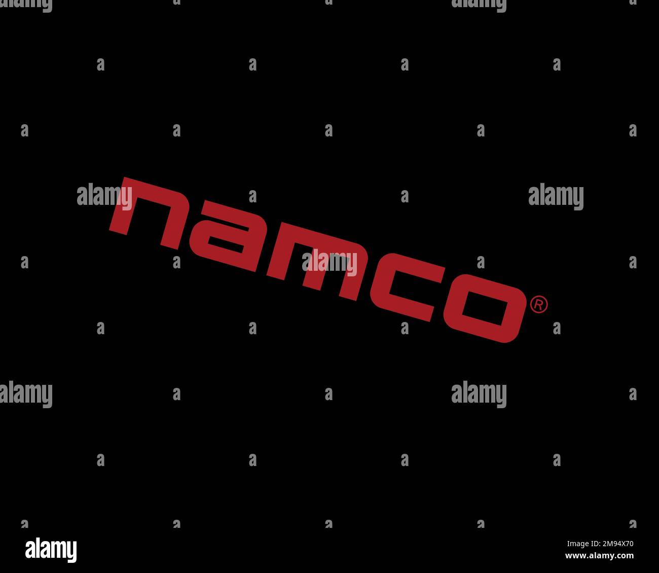 Namco Networks, rotated logo, black background B Stock Photo - Alamy