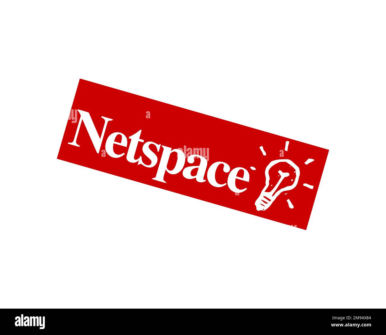Netspace, rotated logo, white background B Stock Photo - Alamy