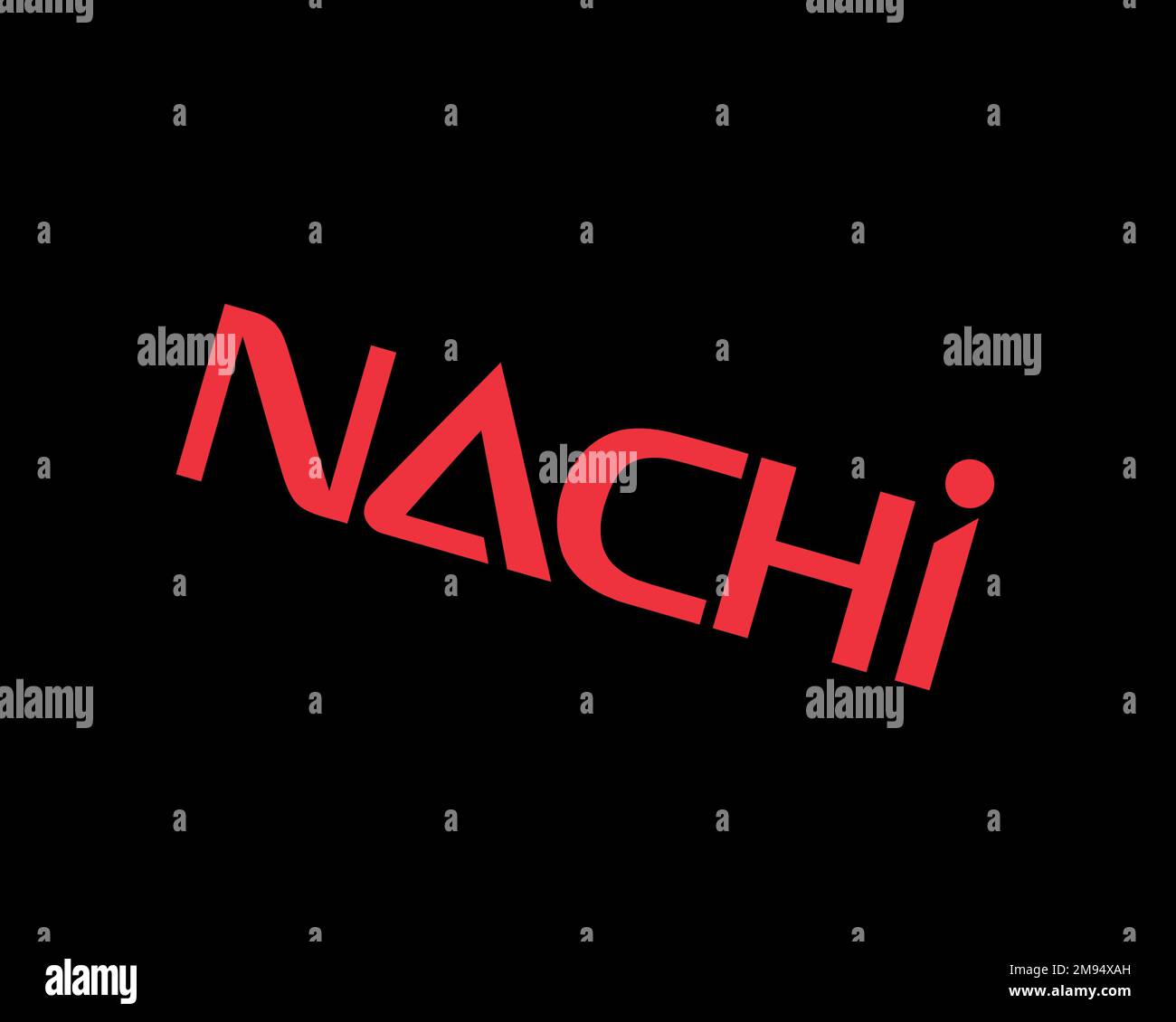 Nachi Fujikoshi, rotated logo, black background B Stock Photo - Alamy