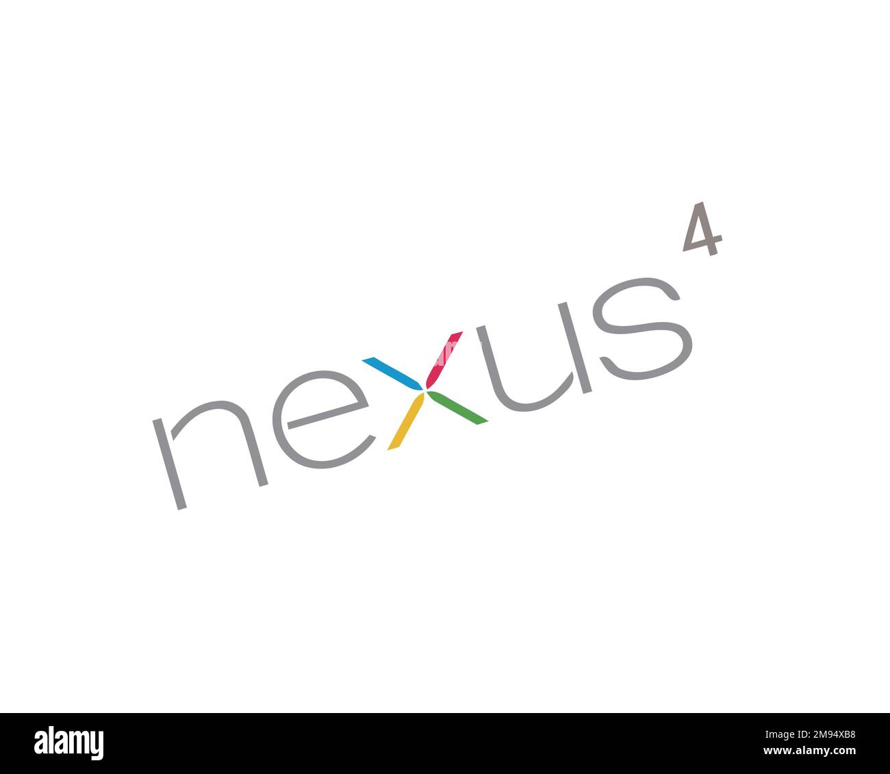 Nexus 4, rotated logo, white background Stock Photo - Alamy