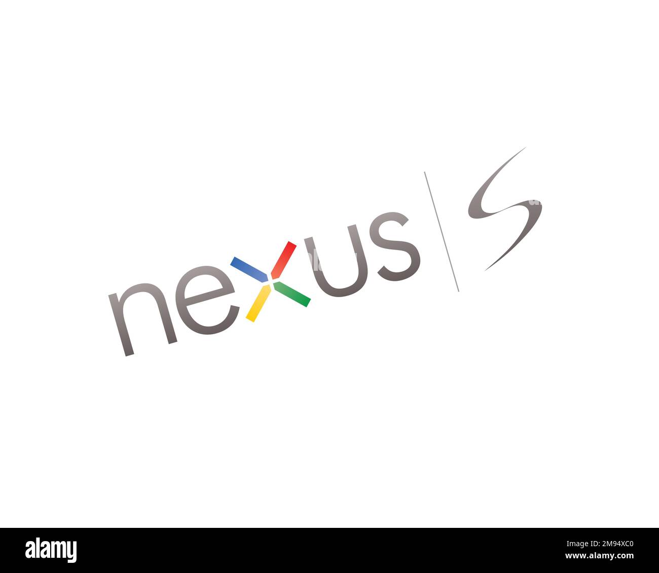 Nexus S, rotated logo, white background Stock Photo - Alamy
