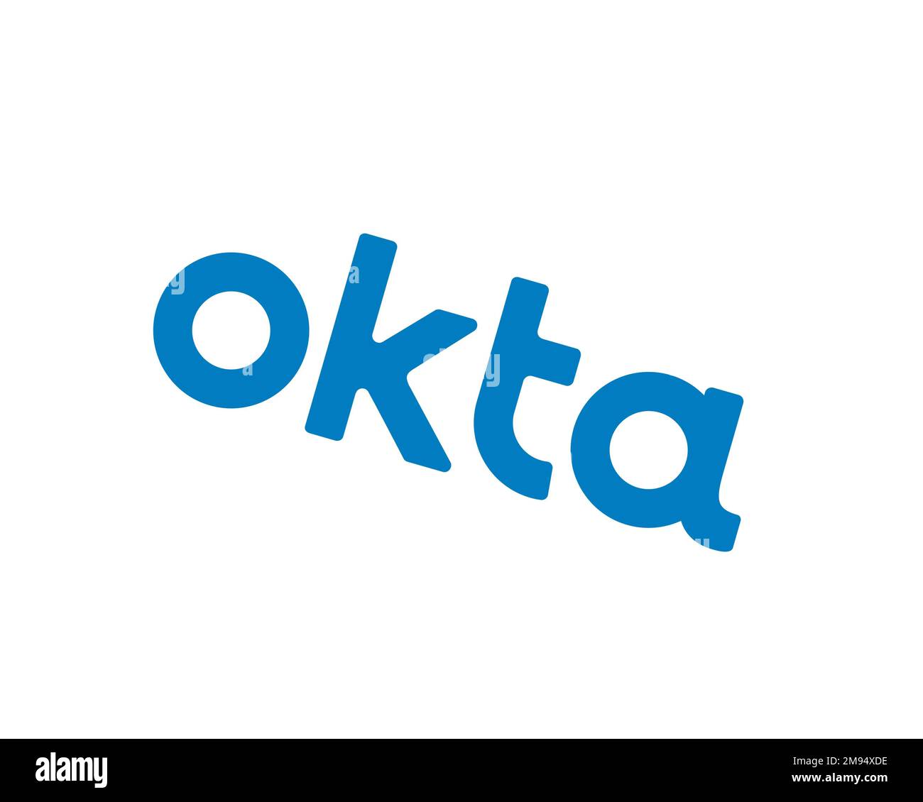 Okta identity management, rotated logo, white background B Stock Photo ... Okta identity management, rotated logo, white background B Stock Photo ...
