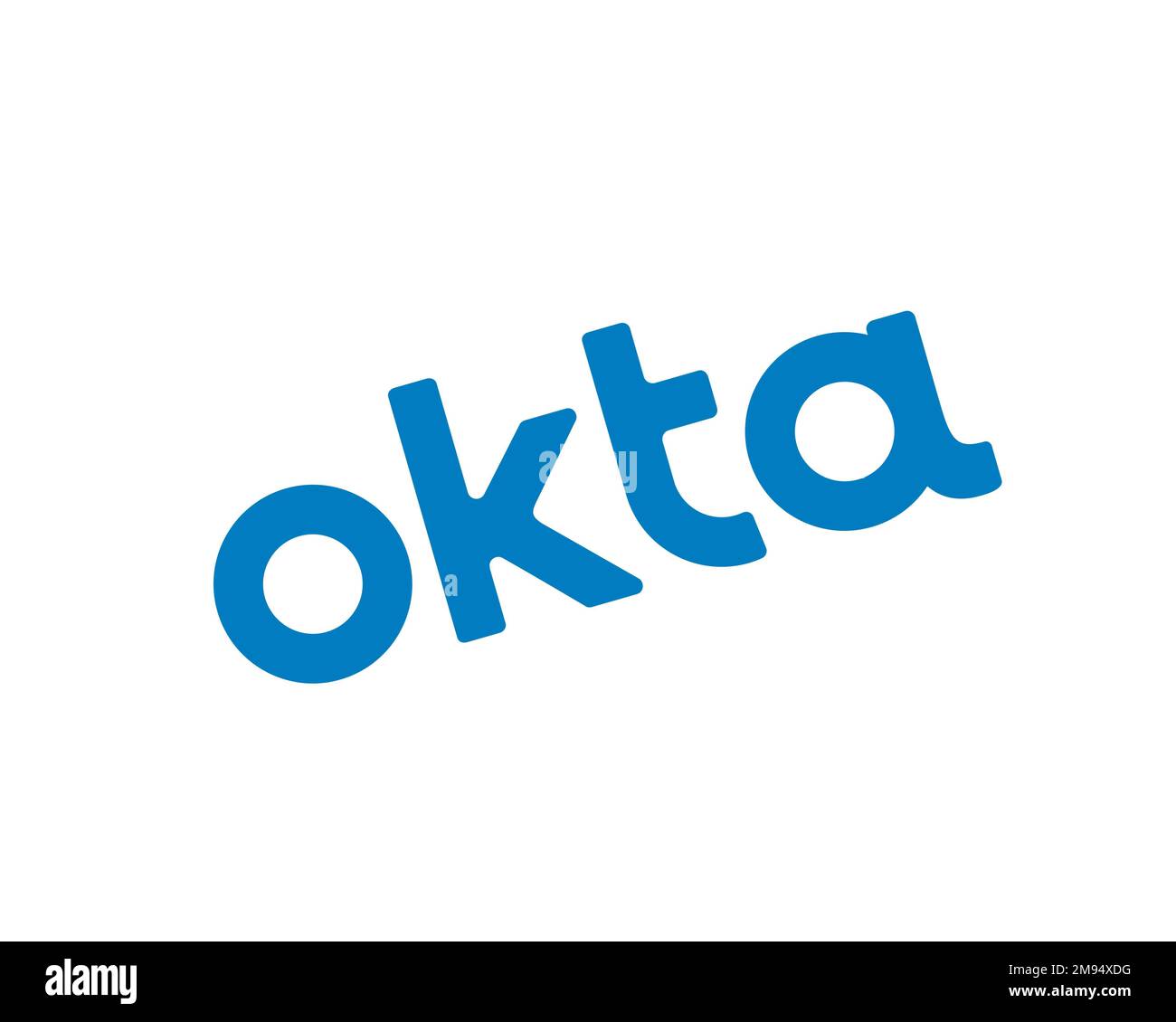Okta identity management, rotated logo, white background Stock Photo ... Okta identity management, rotated logo, white background Stock Photo ...