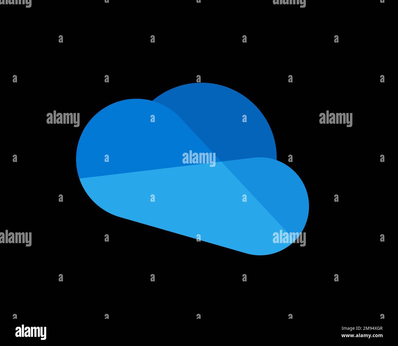 OneDrive, rotated logo, black background B Stock Photo - Alamy