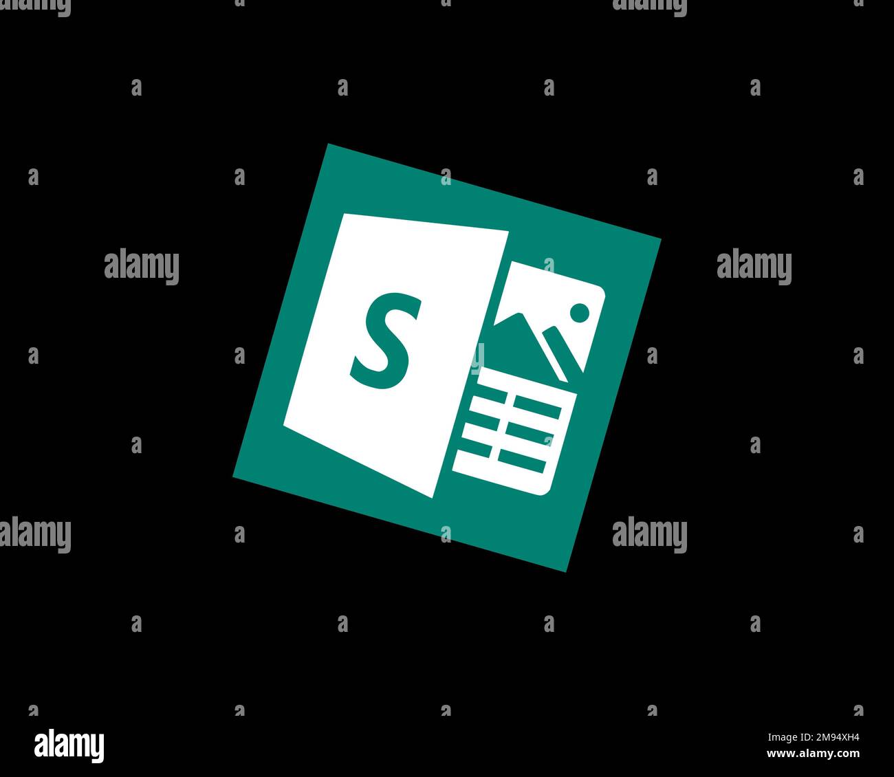 Office Sway, rotated logo, black background B Stock Photo - Alamy