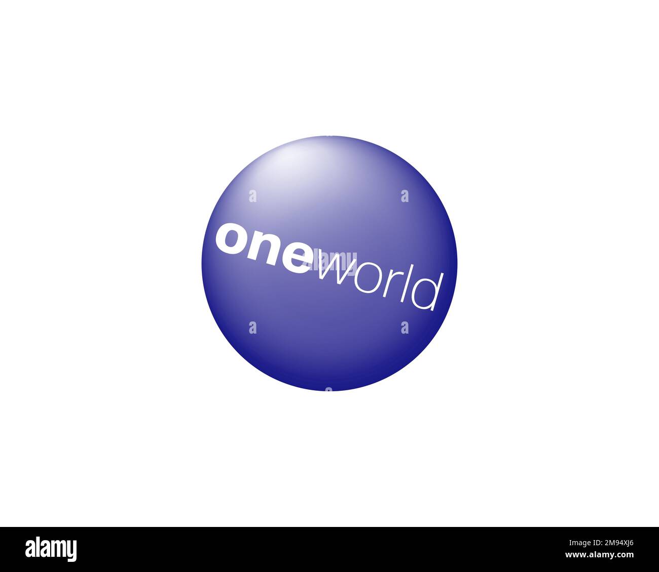 Oneworld, rotated logo, white background B Stock Photo - Alamy