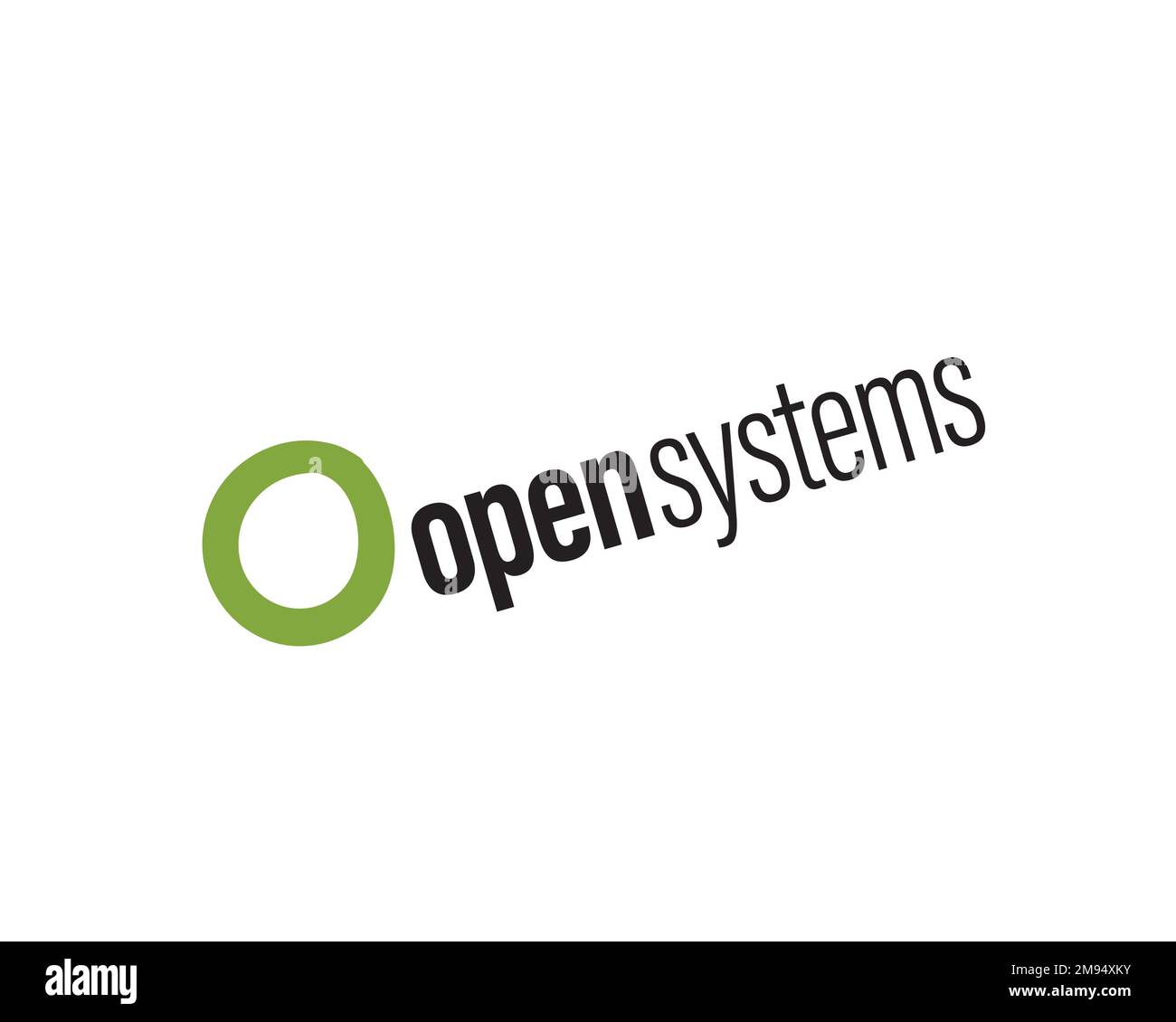 Open Systems AG, rotated logo, white background Stock Photo - Alamy