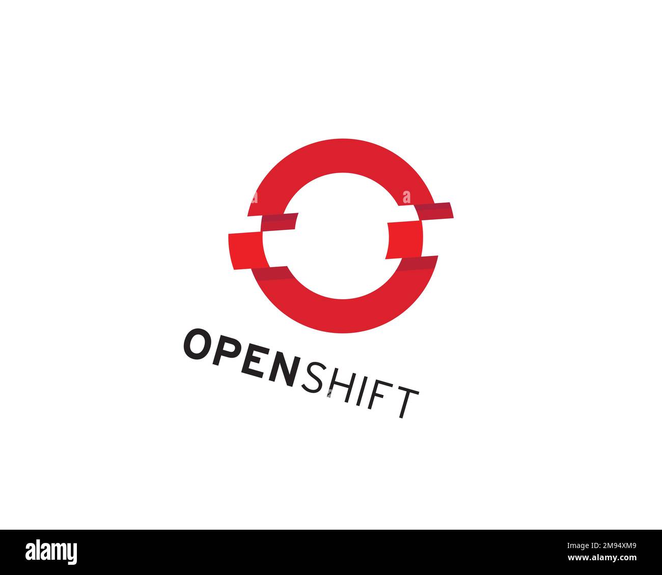 OpenShift, rotated logo, white background B Stock Photo - Alamy