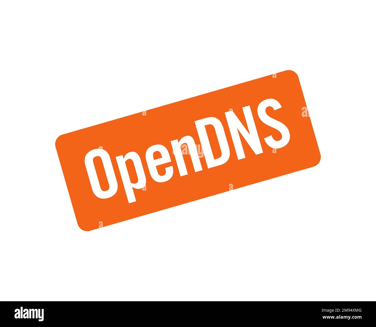 OpenDNS, rotated logo, white background Stock Photo - Alamy