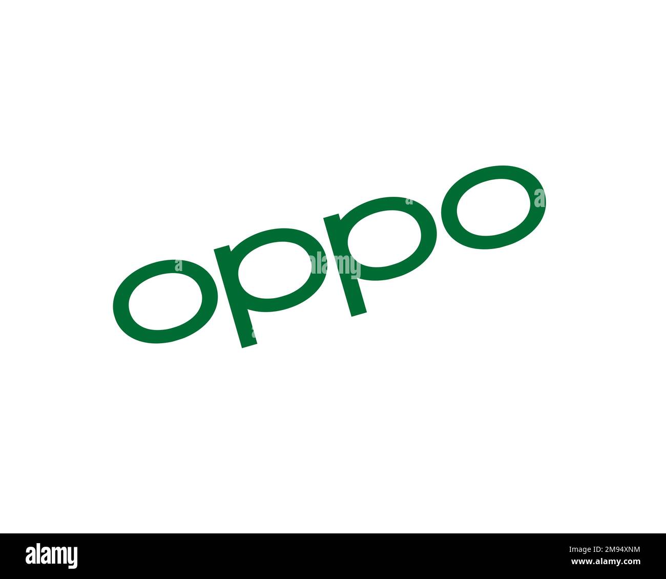 Oppo, rotated logo, white background Stock Photo - Alamy
