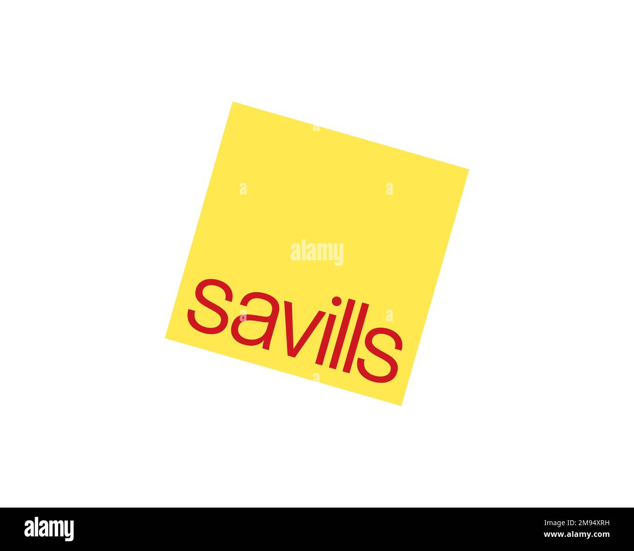 Savills North America, rotated logo, white background B Stock Photo - Alamy