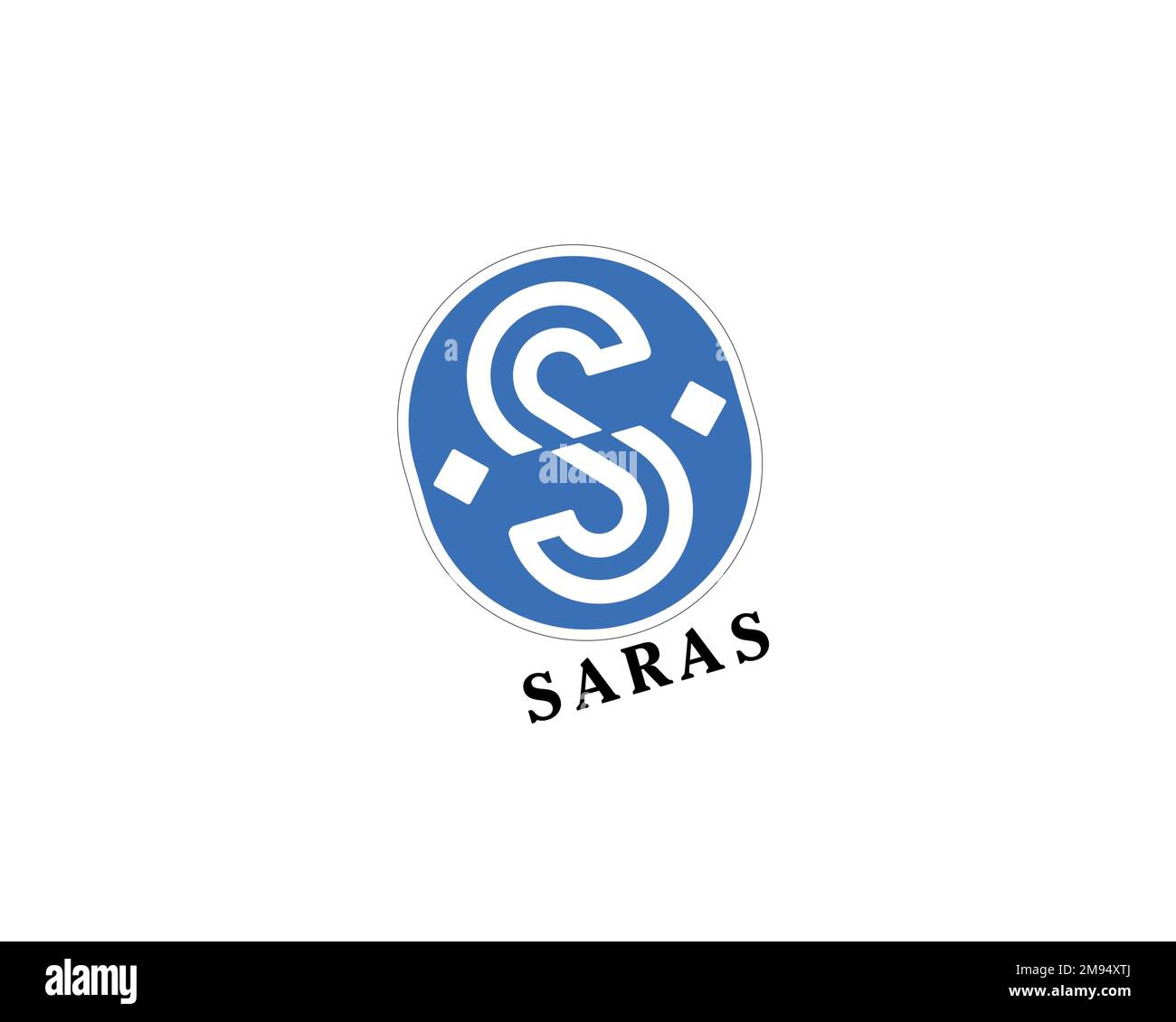Saras S. p. A. rotated logo, white background Stock Photo - Alamy