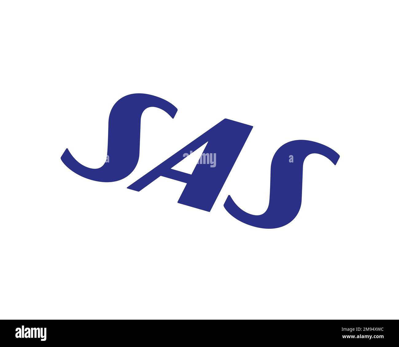 Scandinavian Airline, rotated logo, white background B Stock Photo - Alamy