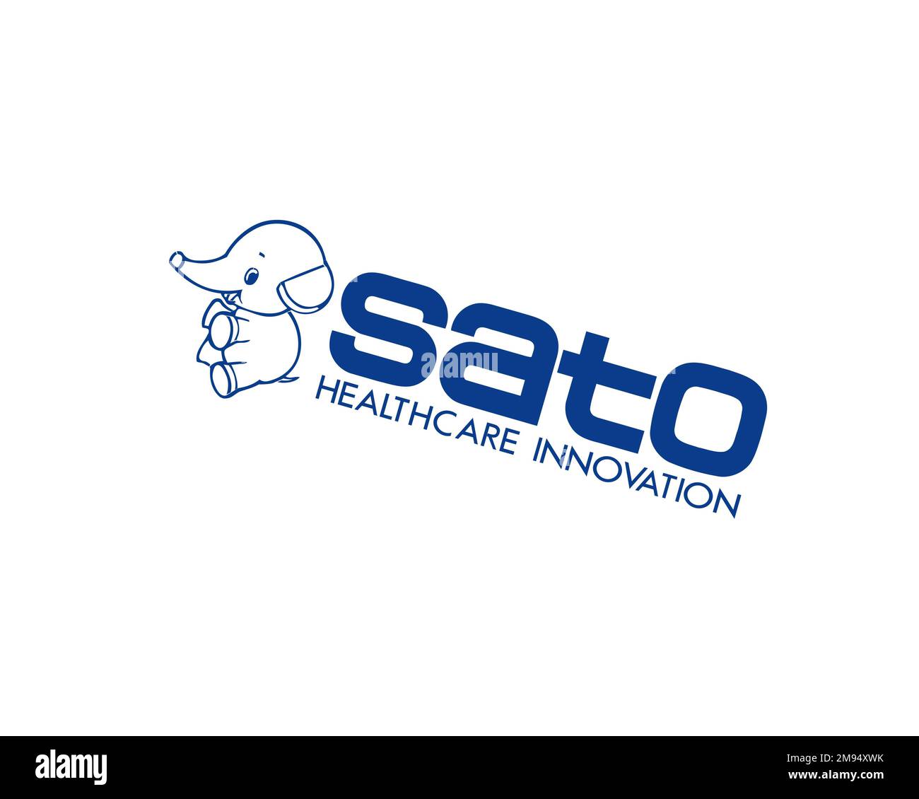 Sato Pharmaceutical, rotated logo, white background B Stock Photo - Alamy