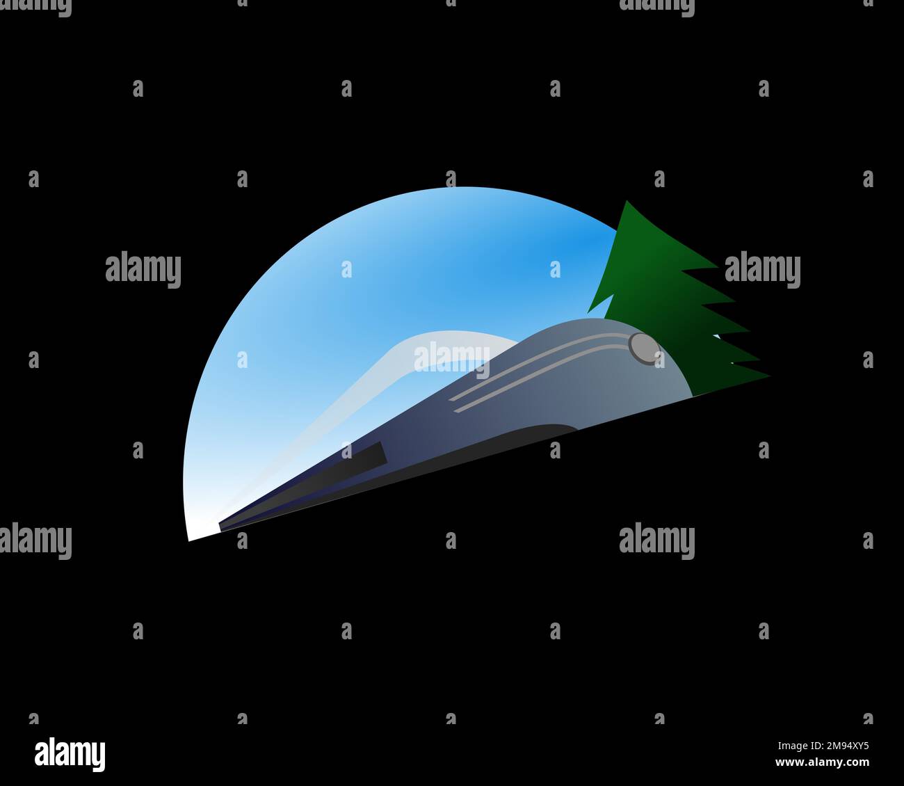 Simutrans, rotated logo, black background Stock Photo - Alamy