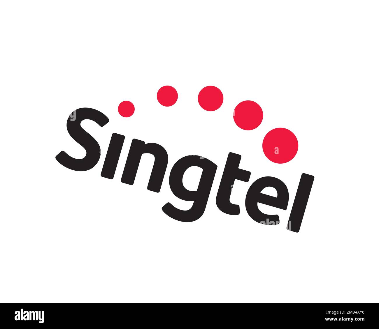 Singtel, rotated logo, white background B Stock Photo - Alamy