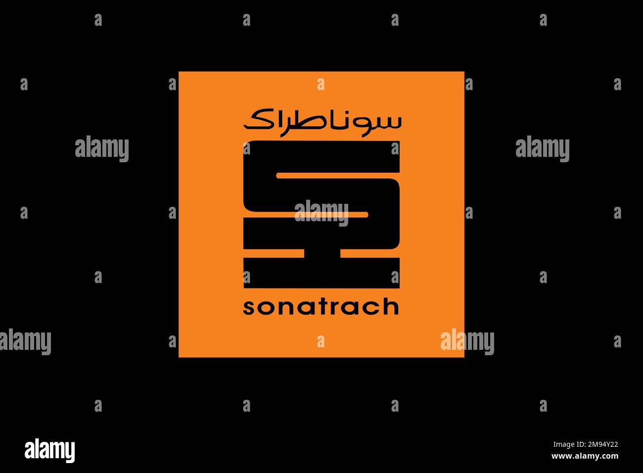 Sonatrach, Logo, Black background Stock Photo - Alamy