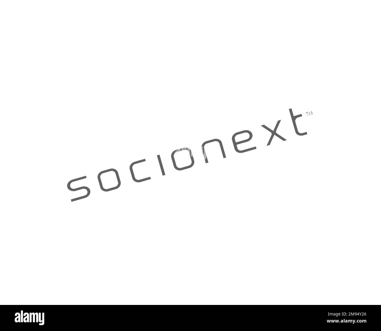 Socionext, rotated logo, white background Stock Photo - Alamy