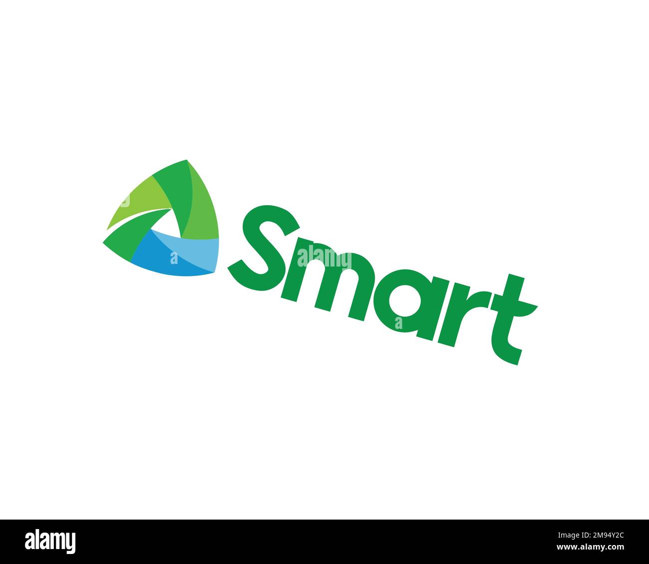 Smart Communications, rotated logo, white background B Stock Photo - Alamy