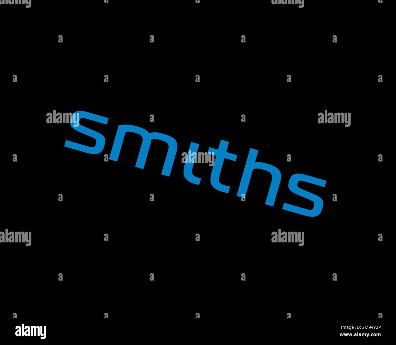 Smiths Group, rotated logo, black background B Stock Photo - Alamy