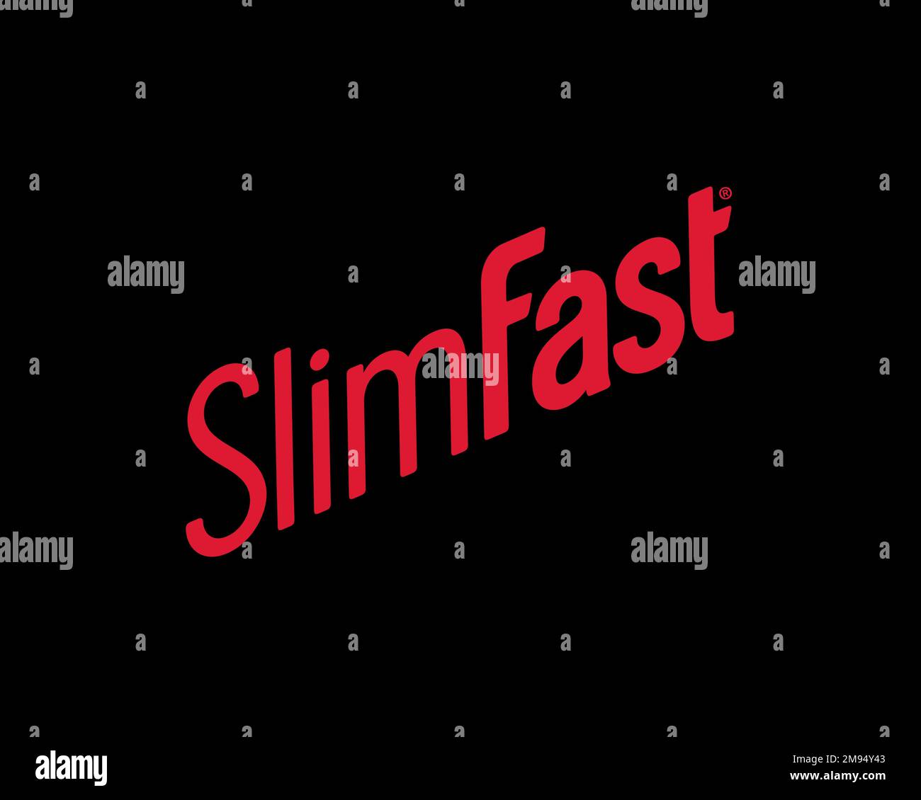 SlimFast, rotated logo, black background Stock Photo - Alamy
