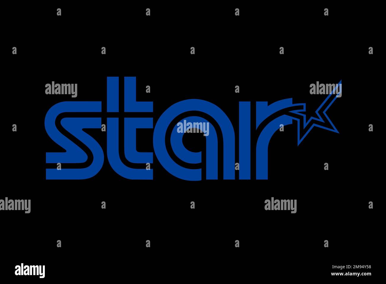 Star Micronics, Logo, Black background Stock Photo - Alamy