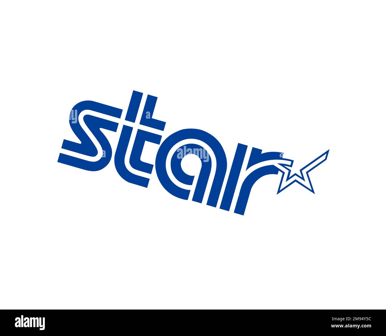Star Micronics, rotated logo, white background B Stock Photo - Alamy