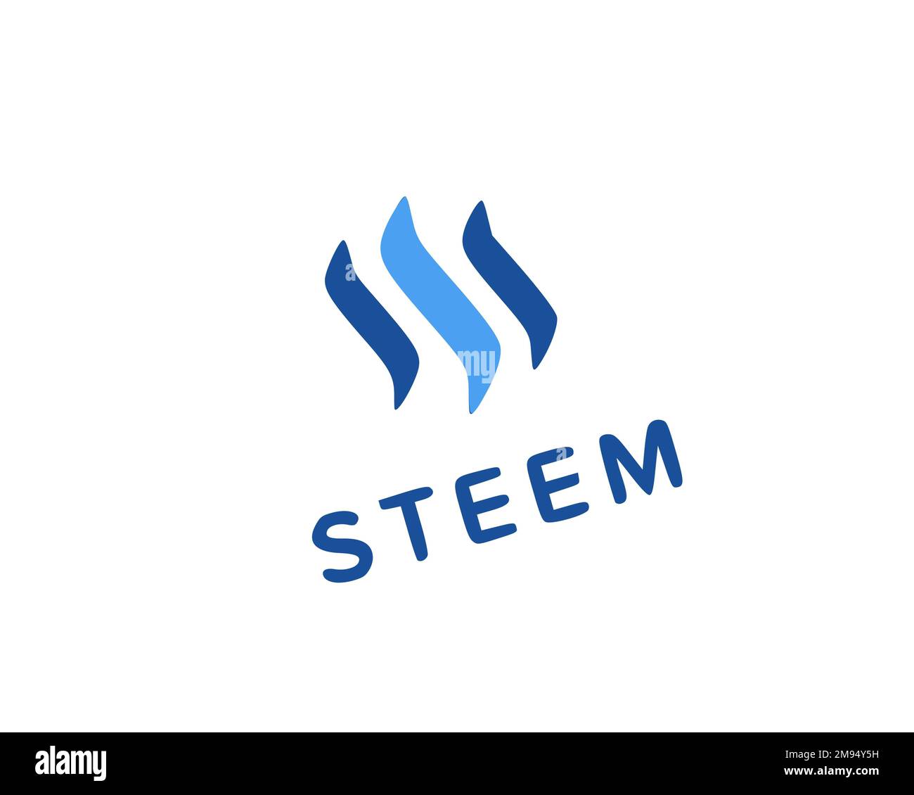 Steem, rotated logo, white background Stock Photo - Alamy
