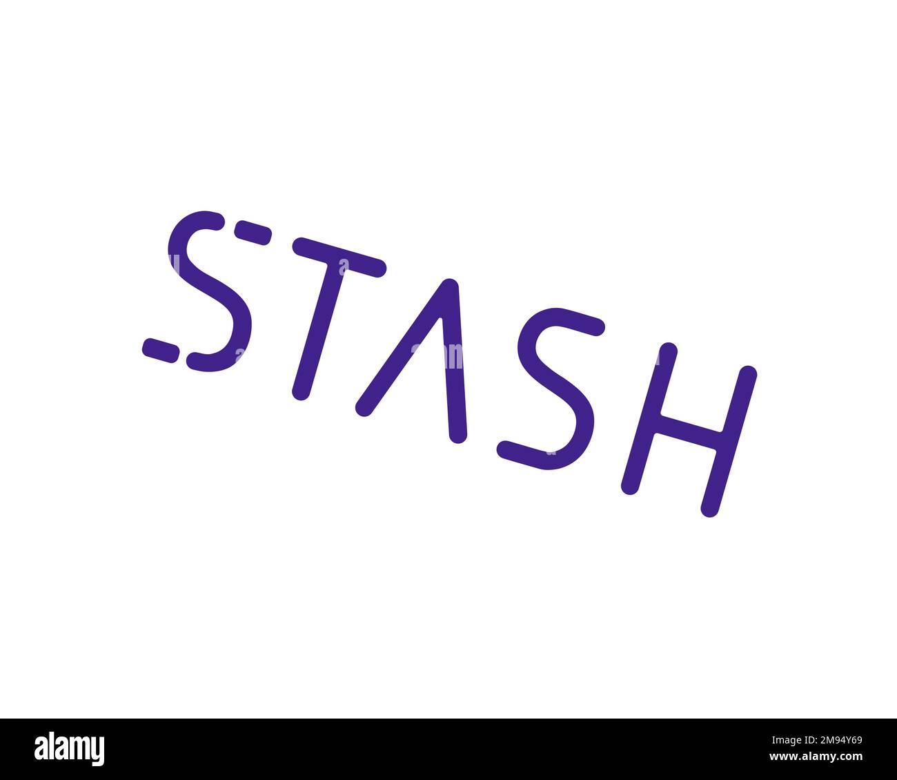 Stash company, rotated logo, white background B Stock Photo - Alamy