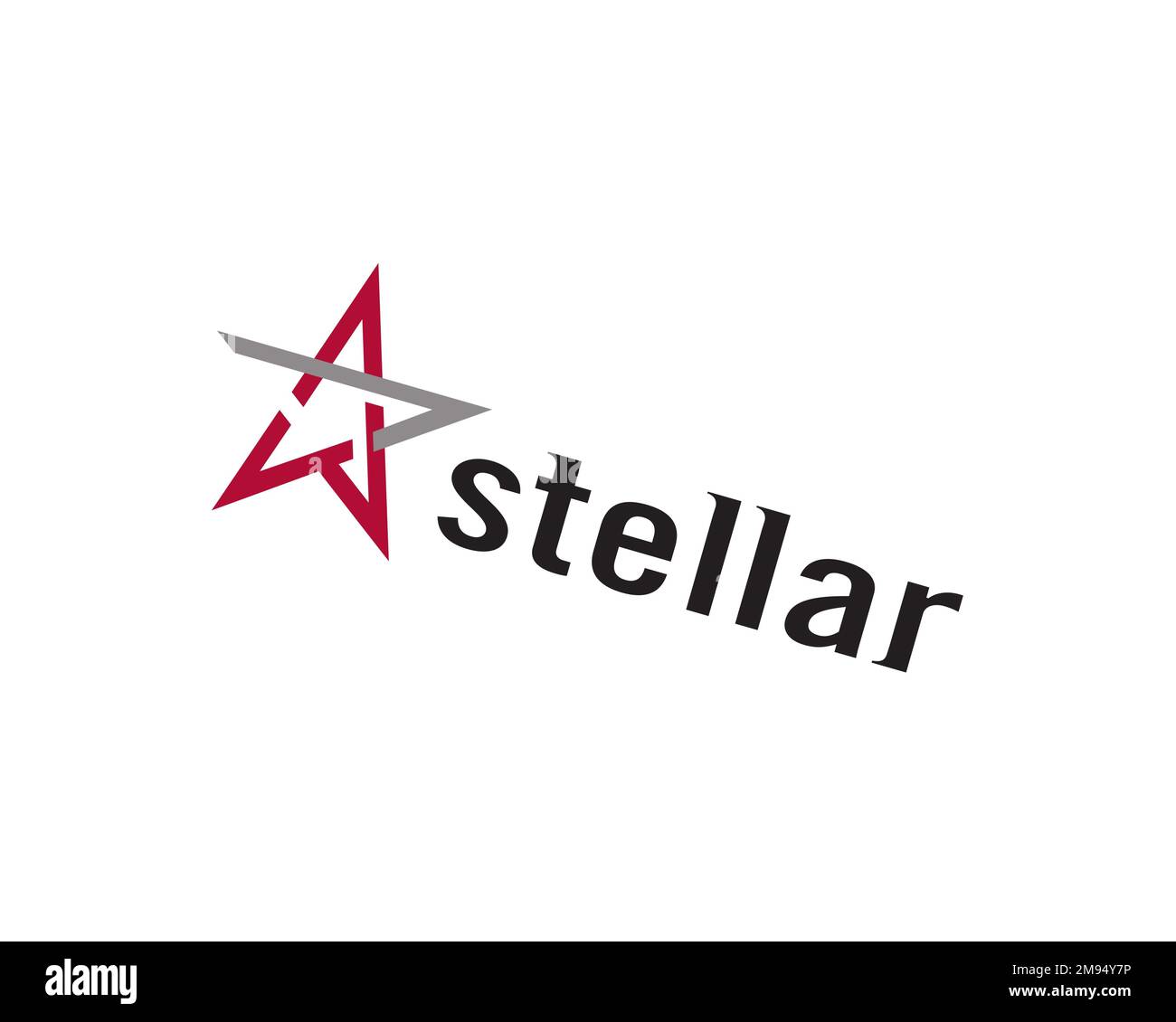 Stellar construction company, rotated logo, white background B Stock ...