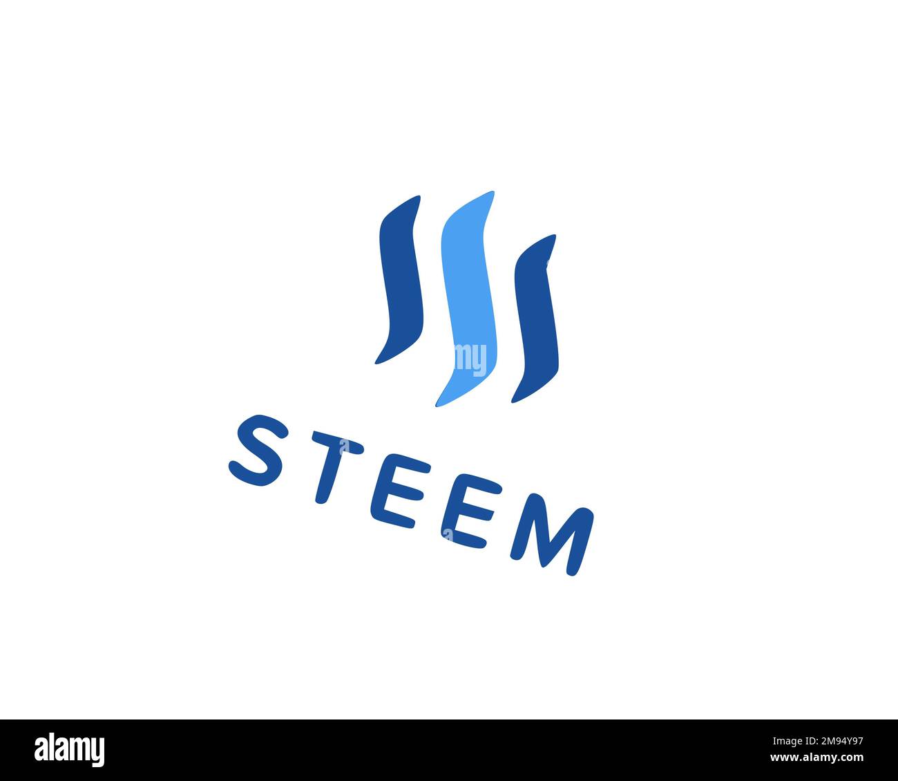 Steem, rotated logo, white background B Stock Photo - Alamy