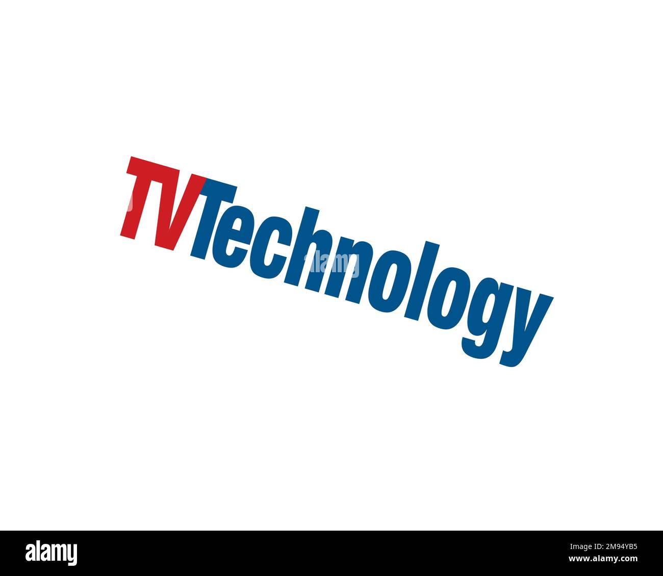 TV Technology, rotated logo, white background B Stock Photo - Alamy