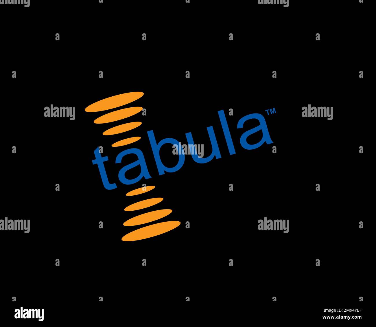 Tabula company, rotated logo, black background Stock Photo - Alamy