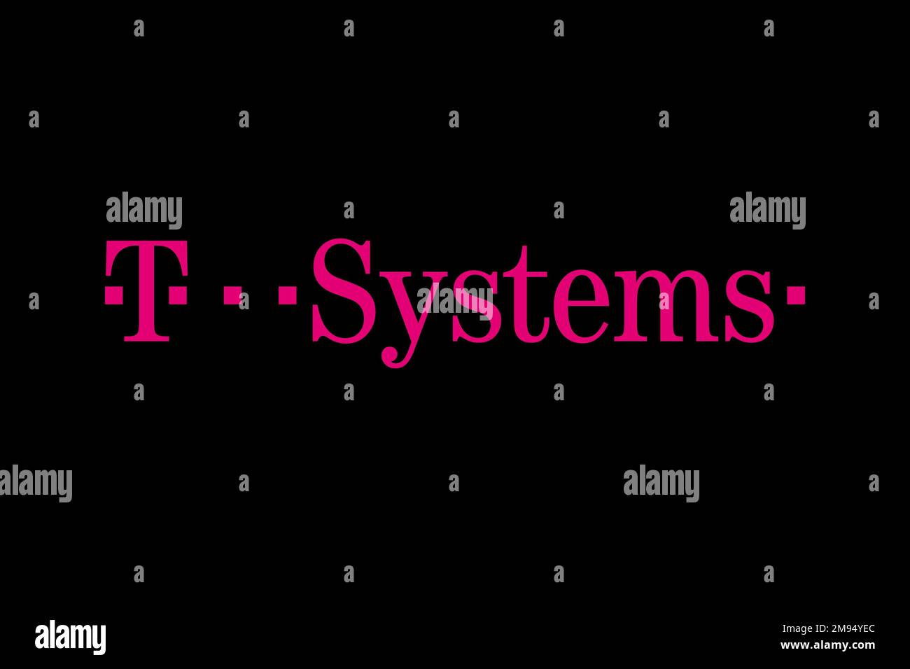 T Systems Multimedia Solutions, Logo, Black background Stock Photo - Alamy