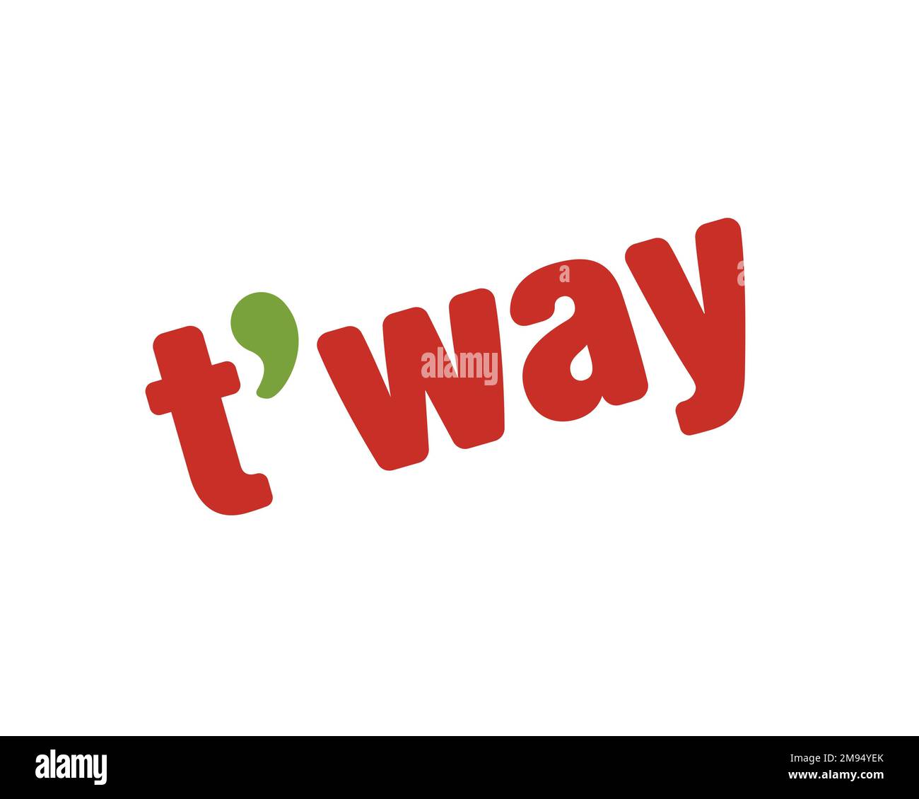 T'way Air, rotated logo, white background Stock Photo - Alamy