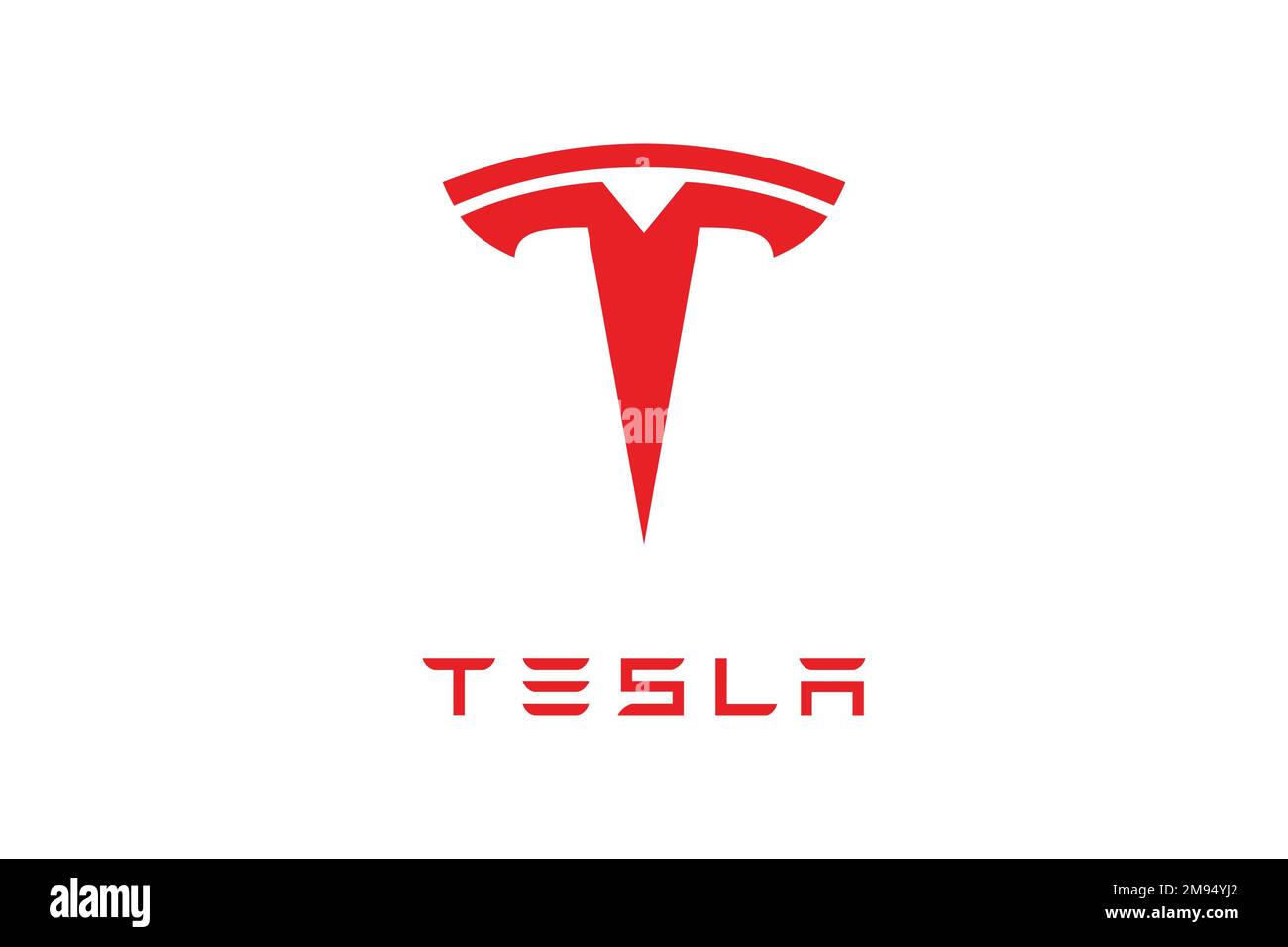 Tesla Inc. logo, white background Stock Photo - Alamy