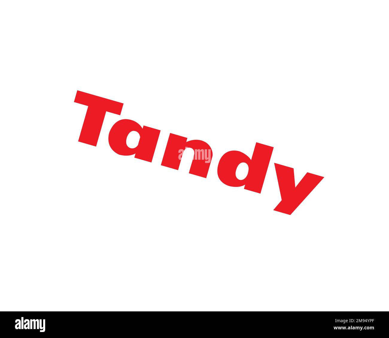 Tandy Electronics, rotated logo, white background B Stock Photo - Alamy