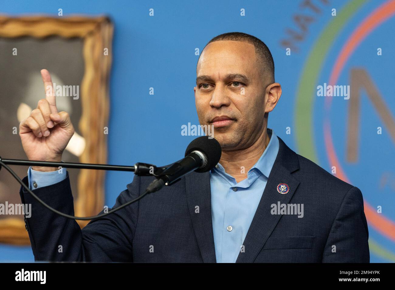 Congressman Hakeem Jeffries speaks speaks during Martin Luther King Jr ...