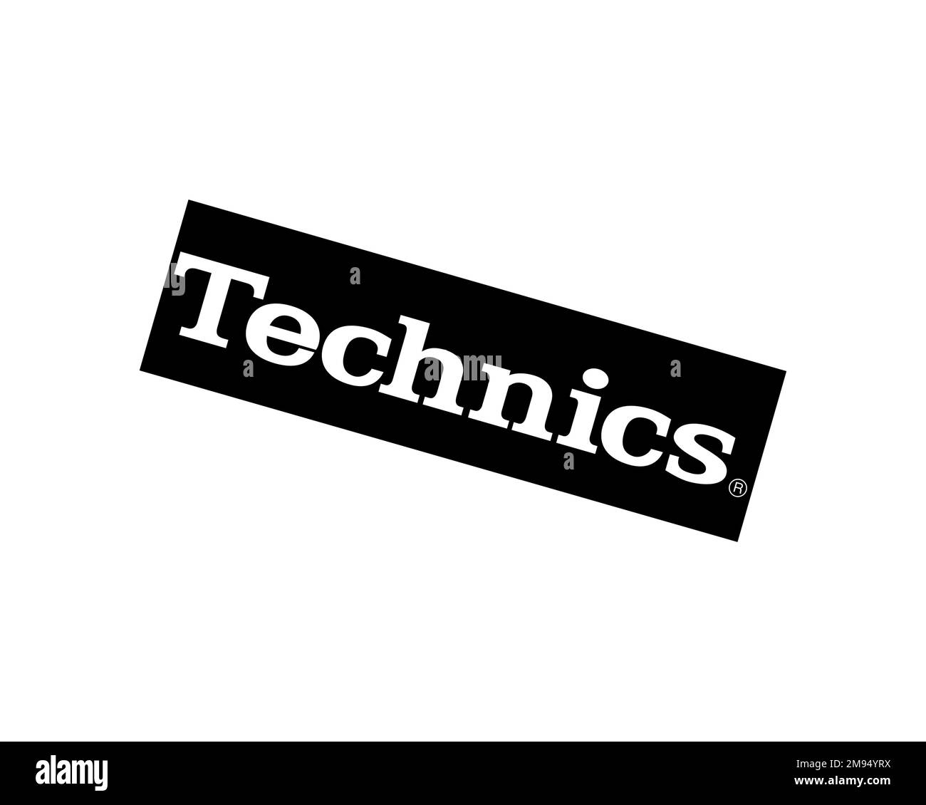 Technics brand, rotated logo, white background B Stock Photo - Alamy