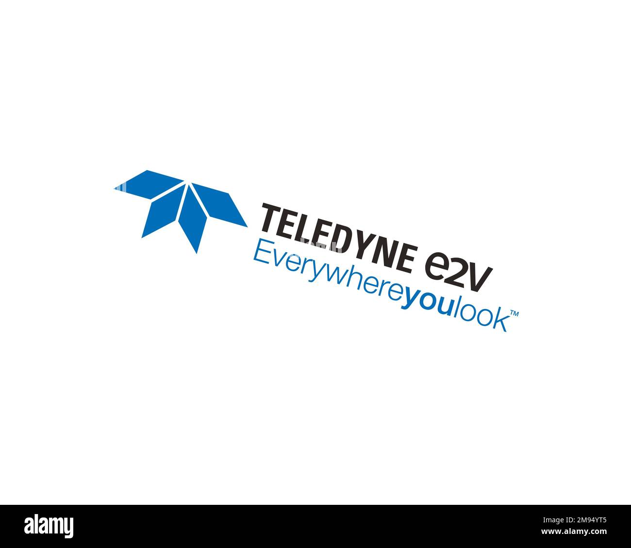 Teledyne e2v, rotated logo, white background B Stock Photo - Alamy