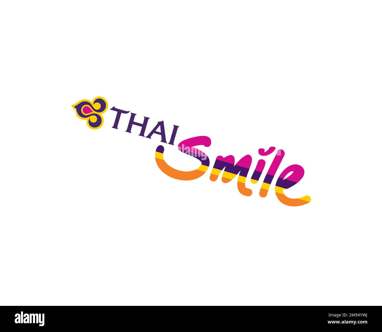 Thai Smile, rotated logo, white background B Stock Photo - Alamy