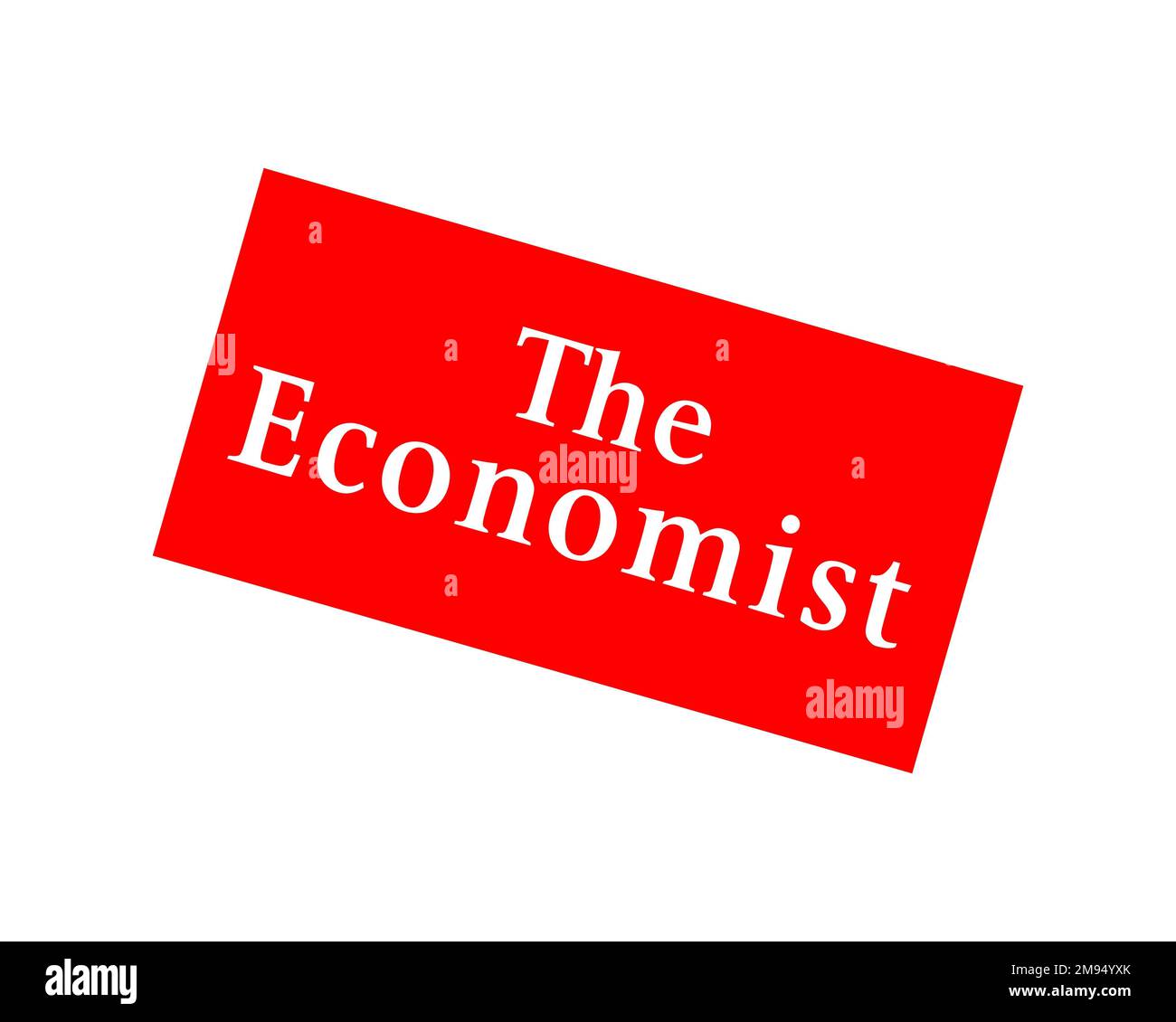 The Economist, rotated logo, white background B Stock Photo - Alamy