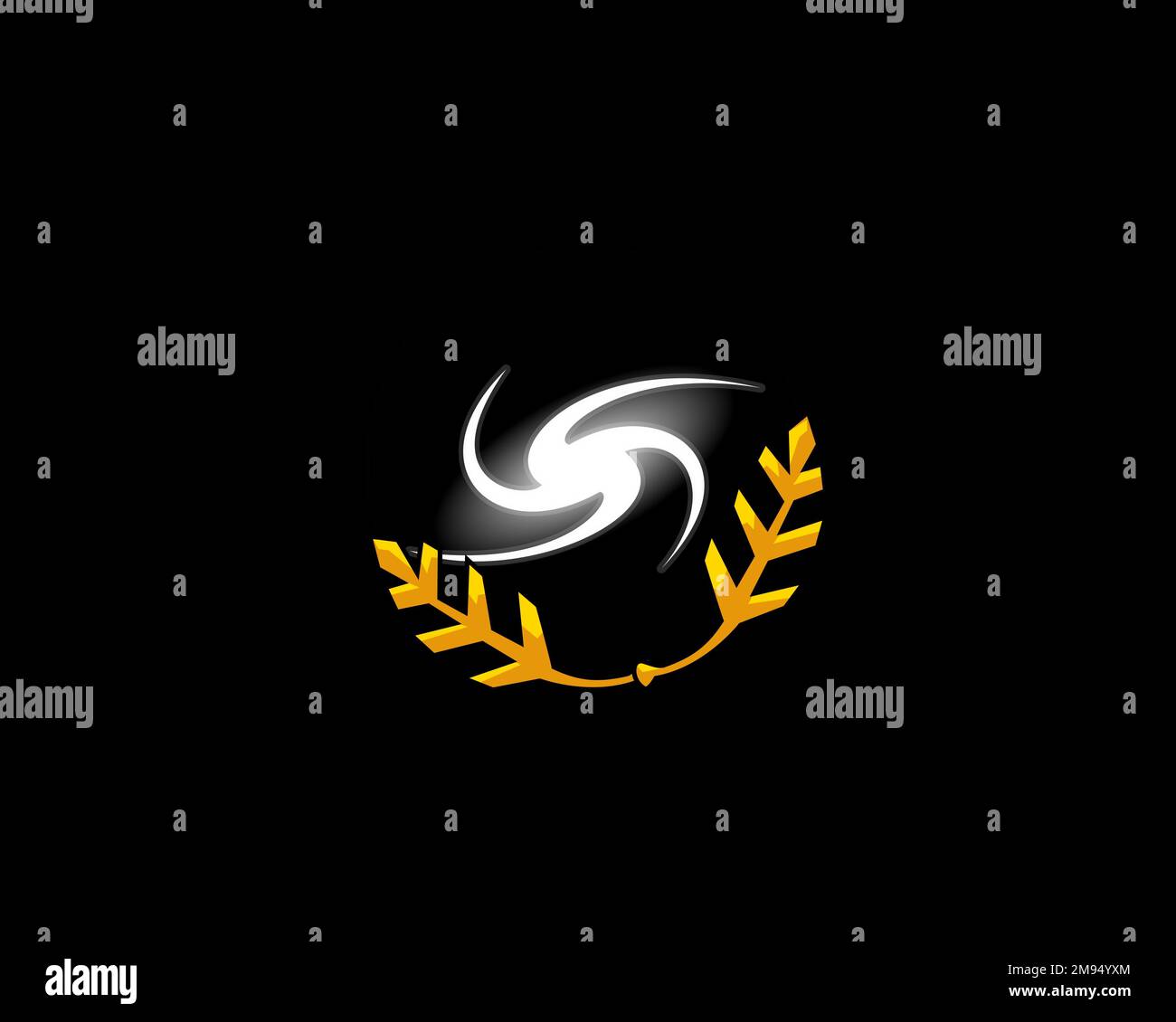 Thousand Parsec, rotated logo, black background Stock Photo - Alamy