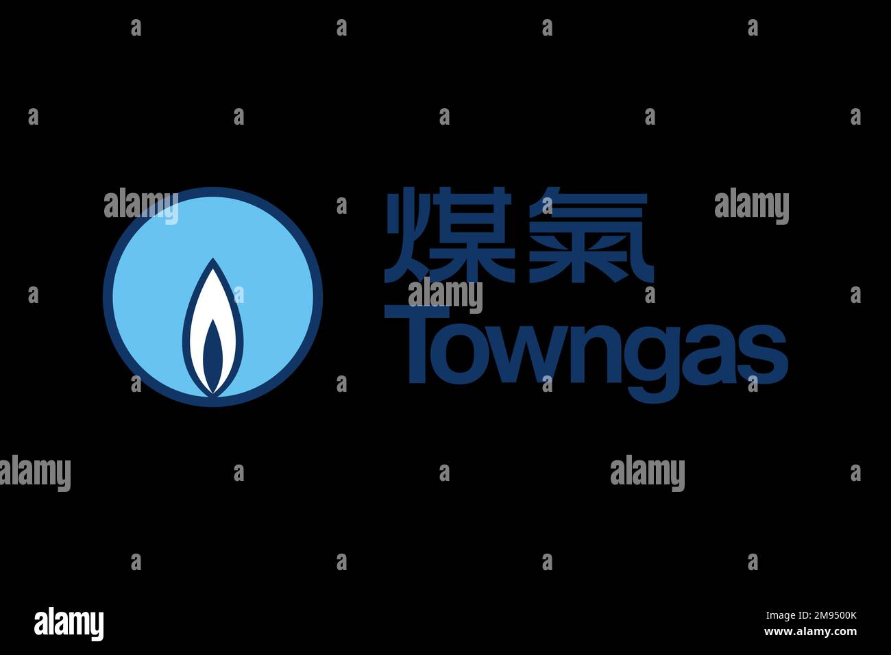 The Hong Kong and China Gas Company, Logo, Black Background Stock Photo ...