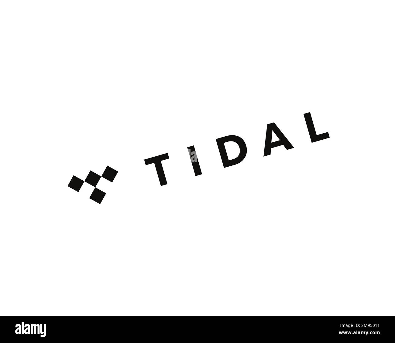 Tidal service, rotated logo, white background Stock Photo - Alamy