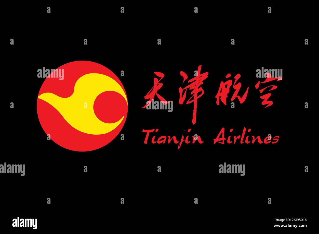 Tianjin Airline, Logo, Black background Stock Photo - Alamy