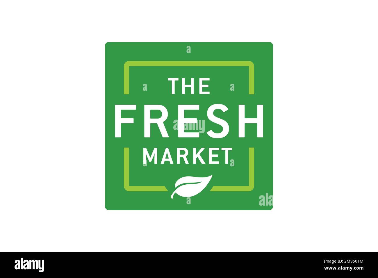 The Fresh Market, Logo, White background Stock Photo - Alamy
